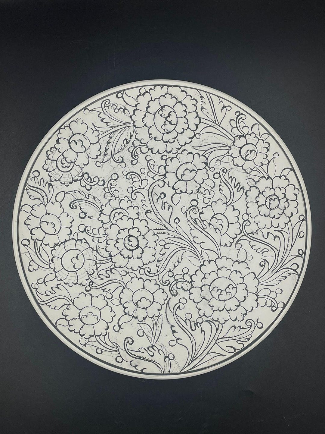 Paint Your Own Ceramic Plate Kit – 30 Cm (12") Handcrafted Bisque Plate ...