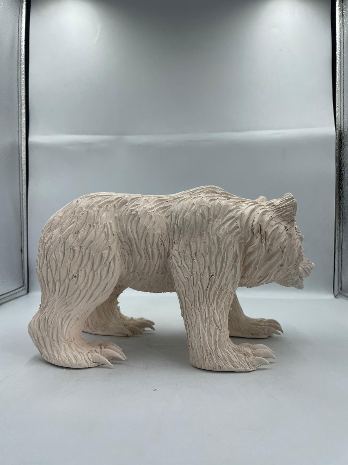 Handmade Ceramic Bear Sculpture Paint-ready Biscuit Ceramic Unique Art ...
