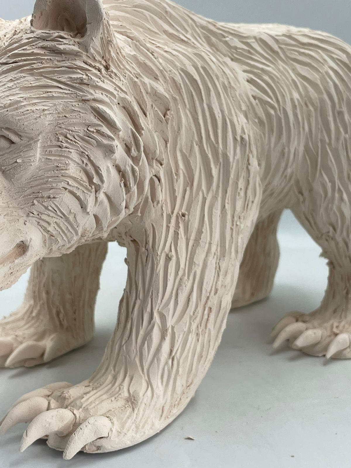 Handmade Ceramic Bear Sculpture Paint-ready Biscuit Ceramic Unique Art ...