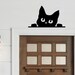 Cat Door Topper, Black Cat Metal Sign, Over the Door Sign, Metal Cat ...
