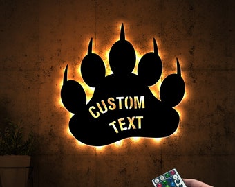 Paw Print Led Sign - Etsy