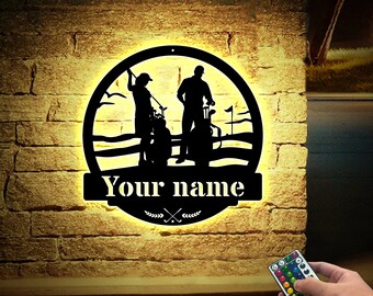 Personalized Couple Golfing Metal Sign - Etsy