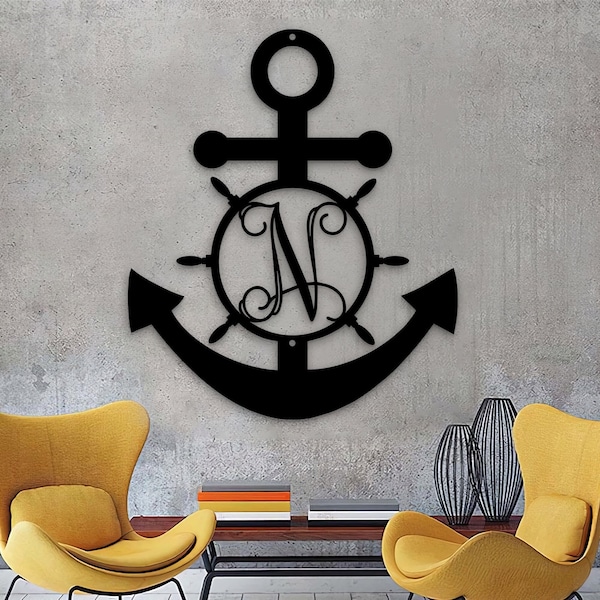 Wooden Anchor Sign - Etsy