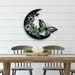 Butterfly Moon Metal Sign, Living Room Sign, Floral Moon Sign ...