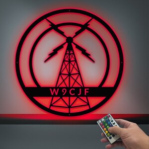 Personalized Ham Radio, Ham Radio LED Sign, Amateur Radio Gifts, Custom ...