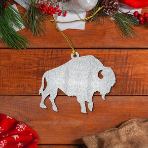 Metal Bison Christmas Ornament, Tree Decoration, Mancave Decor - Etsy