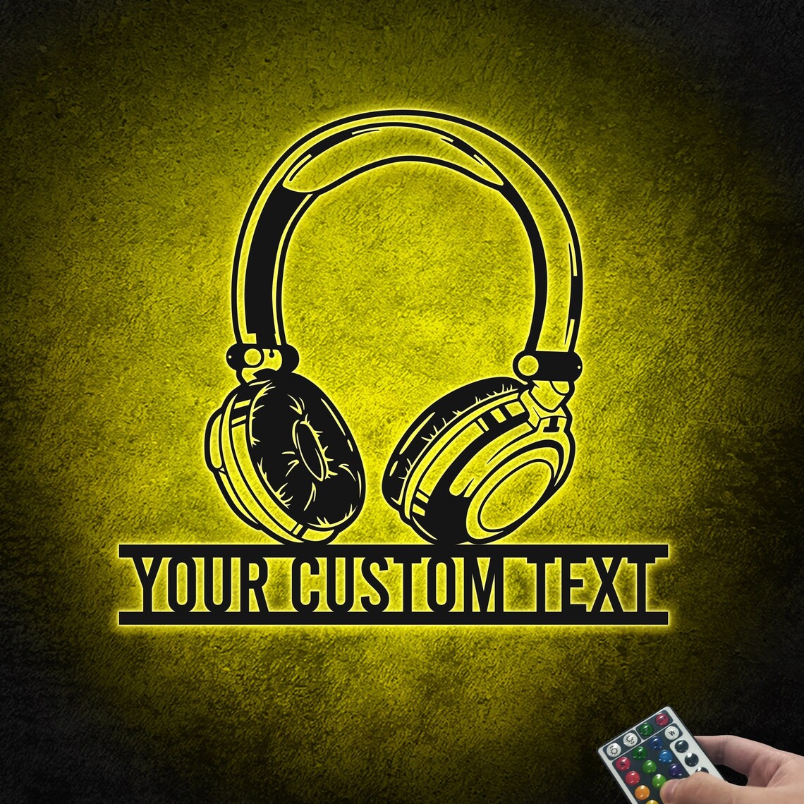 Personalized Headphone Sign With Lights Custom Name Sign - Etsy