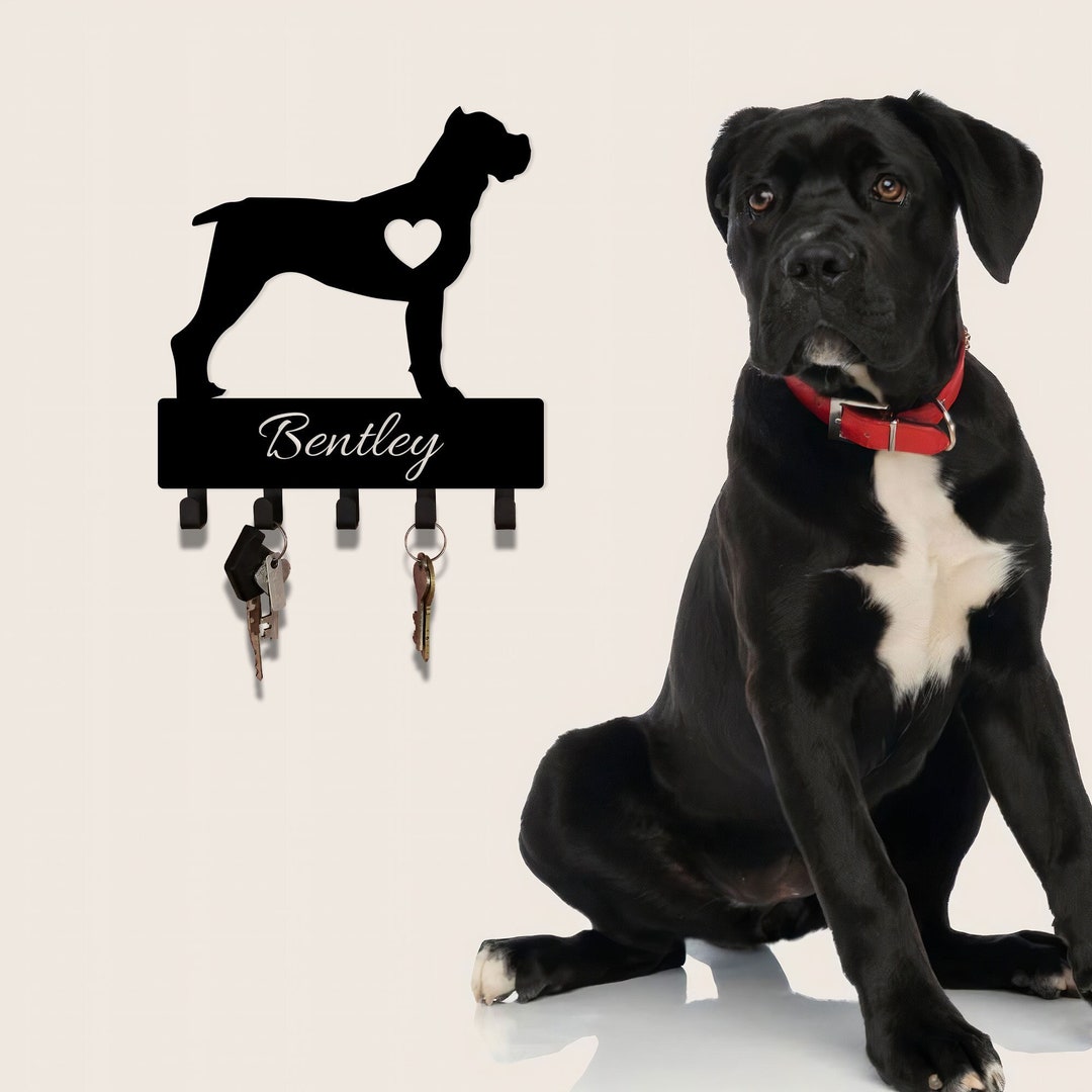 Cane Corso Key Holder Custom, Metal Key Holder for Wall, Dog Key Holder ...