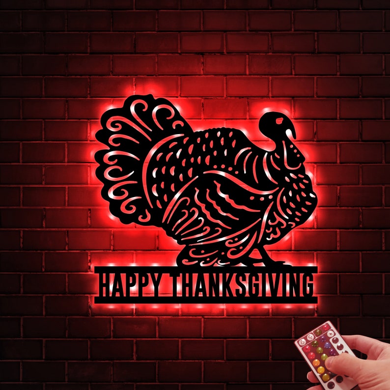Personalized Turkey Metal Wall Art With Led Lights Turkey - Etsy