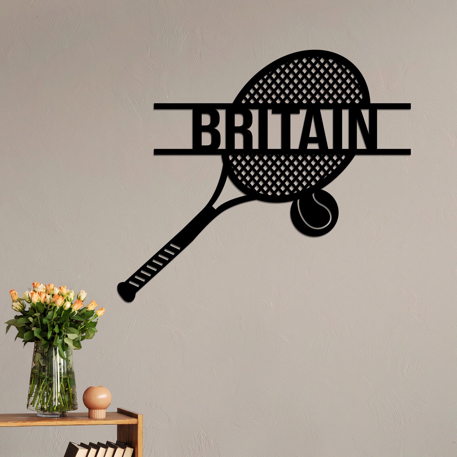 Custom Tennis Metal Wall Art With Lights Tennis Player Sign - Etsy