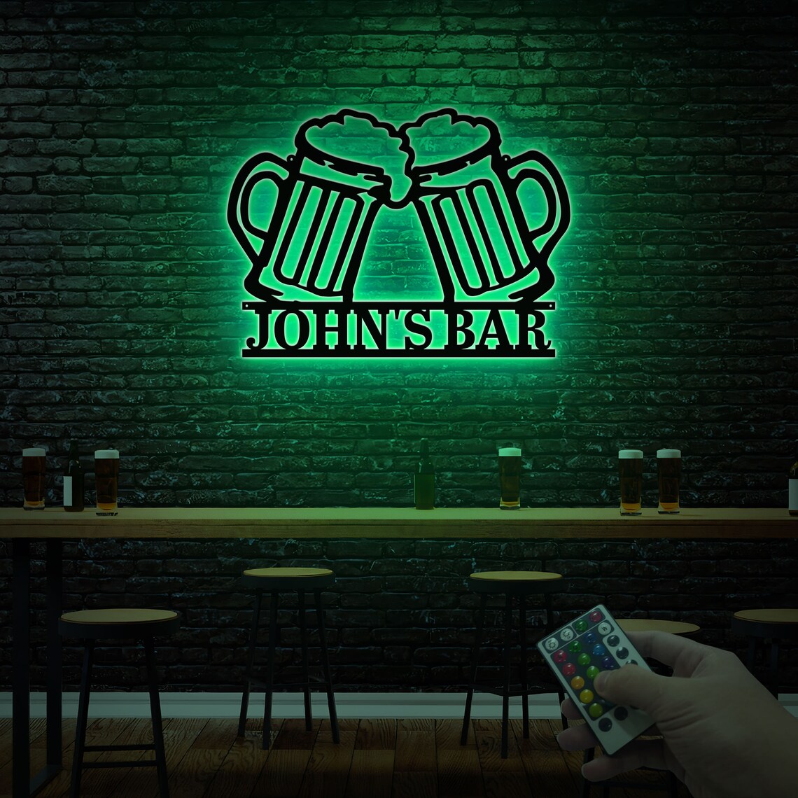 Personalized Beer Sign With Light Beer Zone Pub Club Decor - Etsy