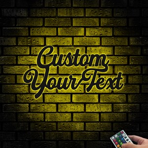 Custom Metal Script Words With Lights, Custom Your Own Words ...