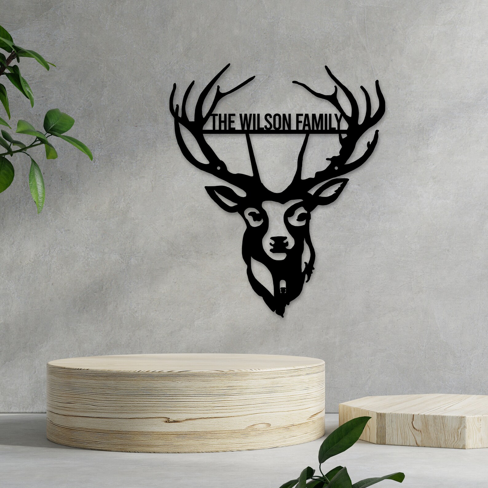 Personalized Deer Metal Wall Art With Led Lights Custom - Etsy