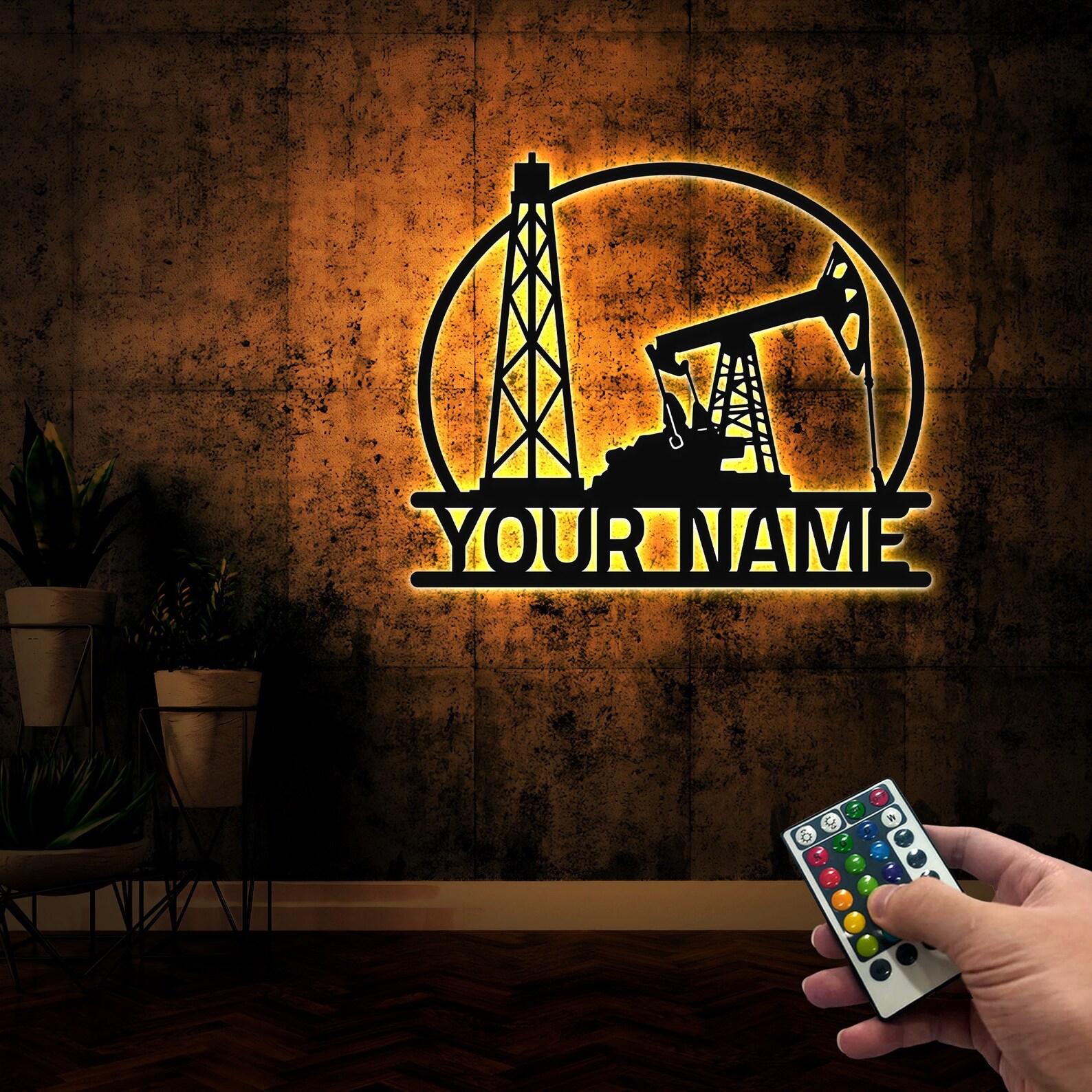 Personalized Oil Field Metal Sign With Lights Oil Rig Welcome - Etsy