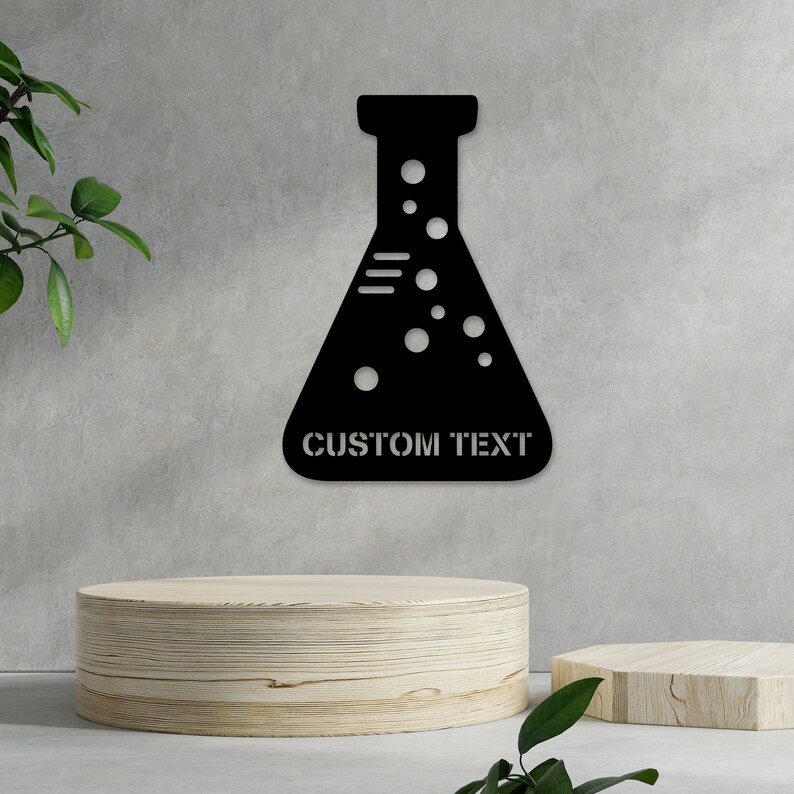Personalized Science Beaker Metal Wall Art With Led Lights - Etsy