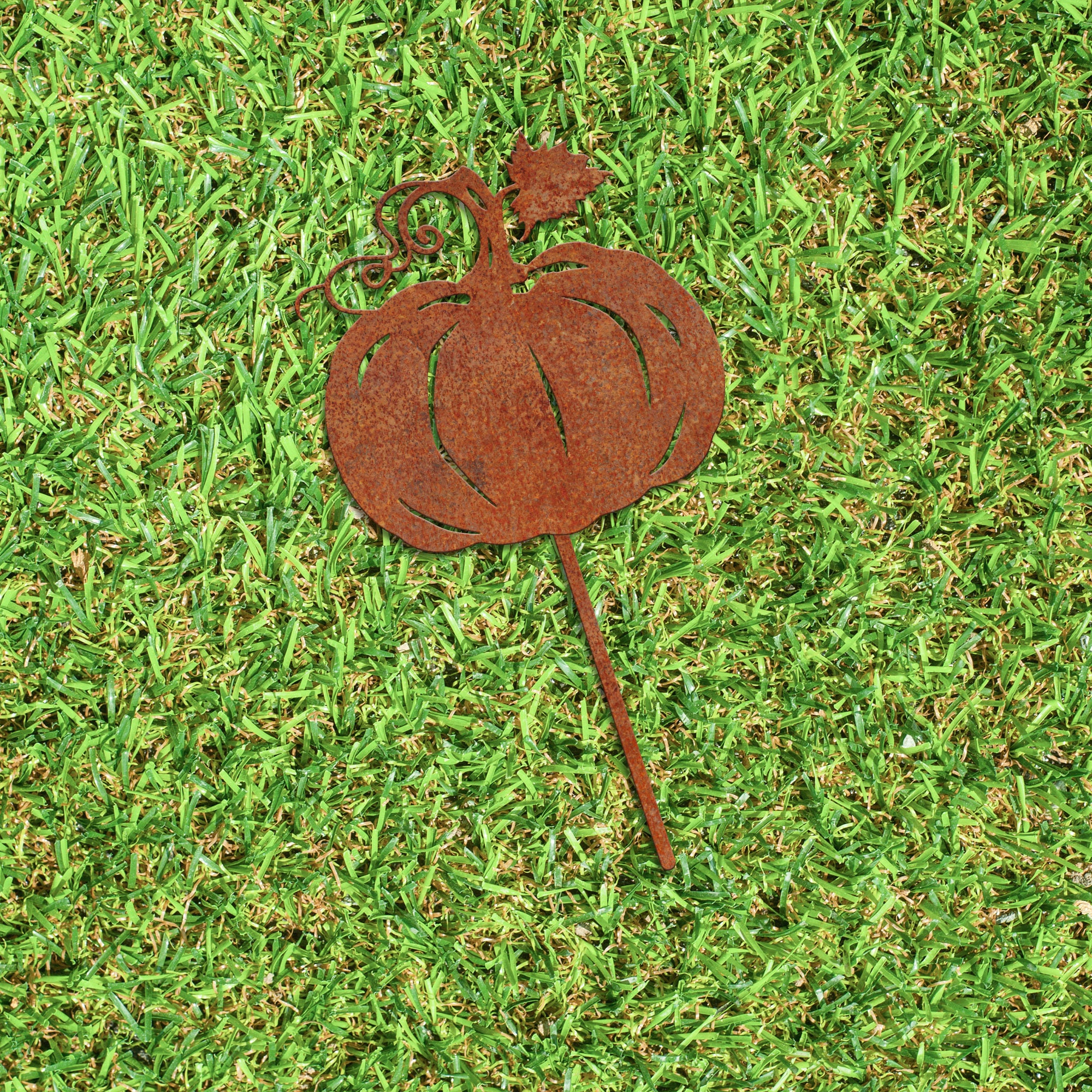 Rusty Metal Pumpkin Garden Stake, Fall Thanksgiving Decor - Etsy