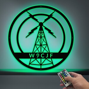 Personalized Ham Radio, Ham Radio LED Sign, Amateur Radio Gifts, Custom ...