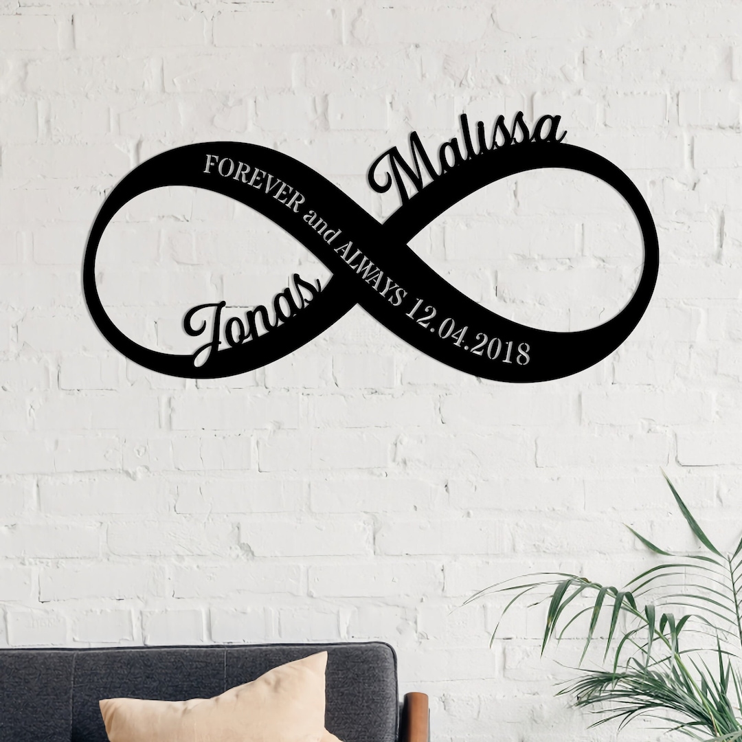 Personalized Metal Infinity Sign, Infinity Sign, Custom Infinity Metal ...