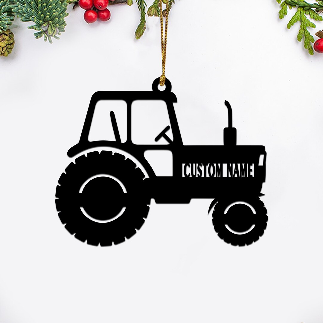 Custom Tractor Metal Ornament, Farmer Dad Gift, Tractor Birthday Gift ...