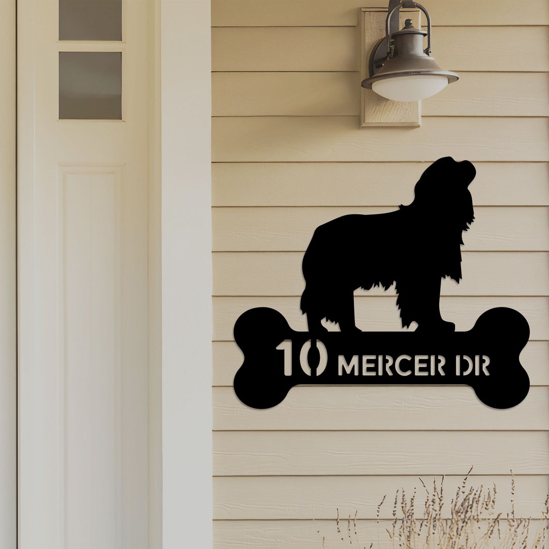 Cavalier King Charles Spaniel Dog Address Sign With Led Light, Address ...
