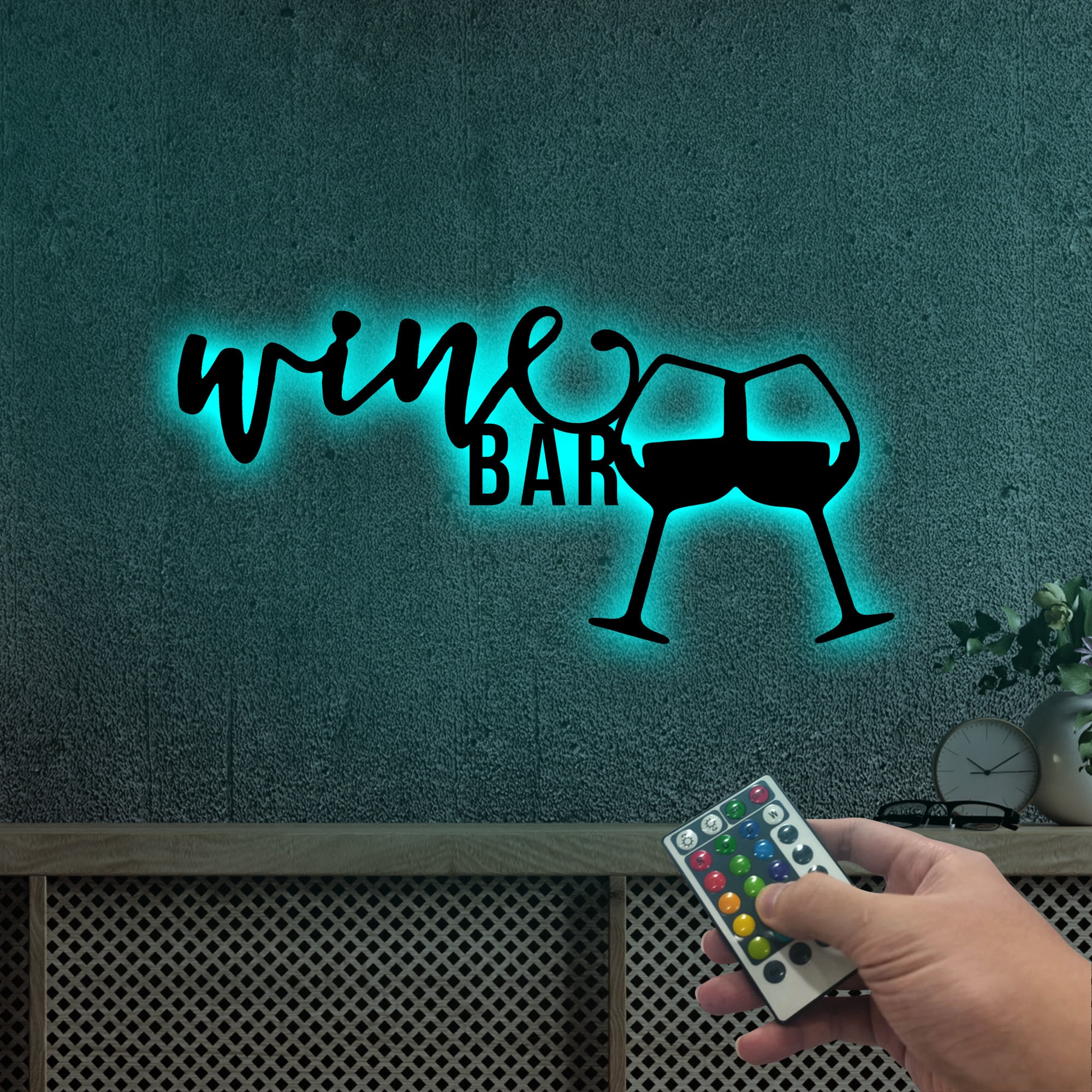 Metal Wine Sign Wine LED Light Wall Decor Wine Bar Sign - Etsy