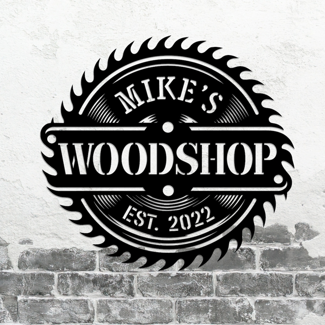 Custom Woodshop Sign Led Light, Metal Garage Sign Home Decor, Fathers ...