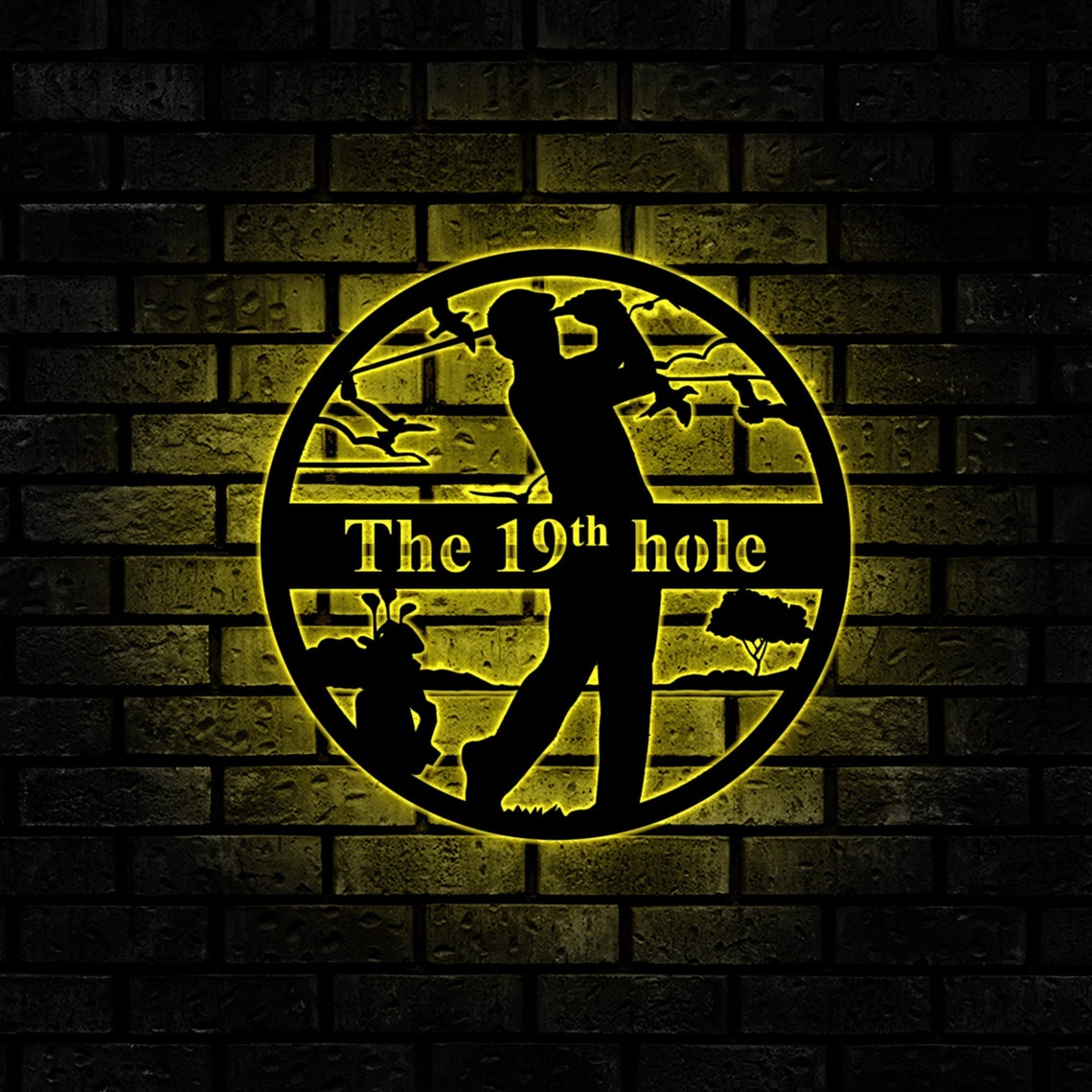 19th Hole Metal Sign With Led Lights Golf Gifts for Men - Etsy