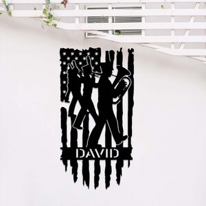 Custom Marching Band Flag Metal Sign Led Light, High School Band Name ...