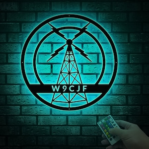 Personalized Ham Radio, Ham Radio LED Sign, Amateur Radio Gifts, Custom ...