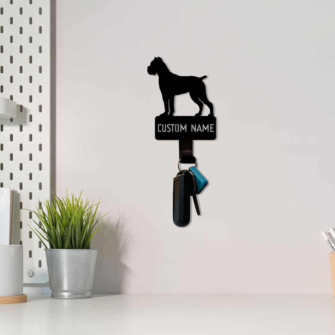 Cane Corso Key Holder, Metal Key Holder for Wall, Dog Key Holder Key ...
