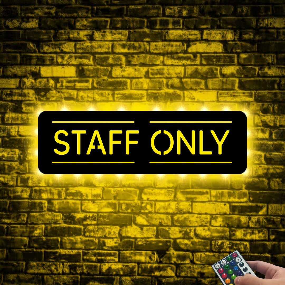 Custom Metal Sign for Office, Private Entry Sign Decor, Staff Only Sign ...