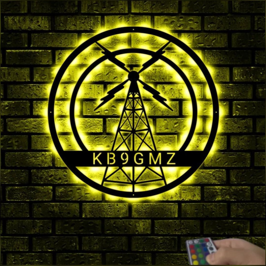 Personalized Ham Radio, Ham Radio LED Sign, Amateur Radio Gifts, Custom ...