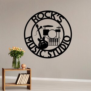 Personalized Musical Instruments Metal Wall Art With Led Lights, Custom ...