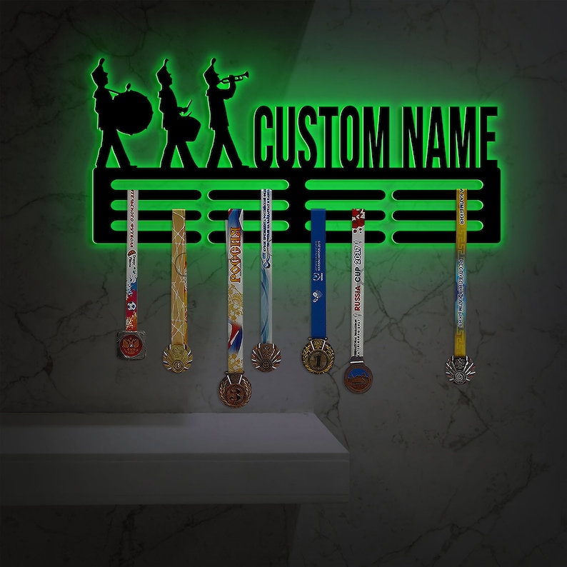 Custom Marching Medal Hanger Led Light, Marching Band Medal Holder ...