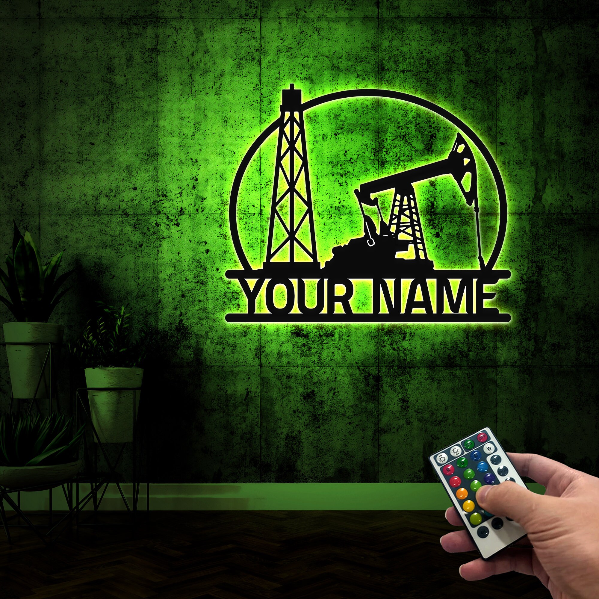 Personalized Oil Field Metal Sign With Lights Oil Rig Welcome - Etsy