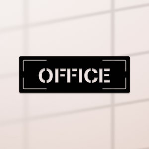 Custom Modern Office Sign With Led Lights, Personalized Text Door Sign ...