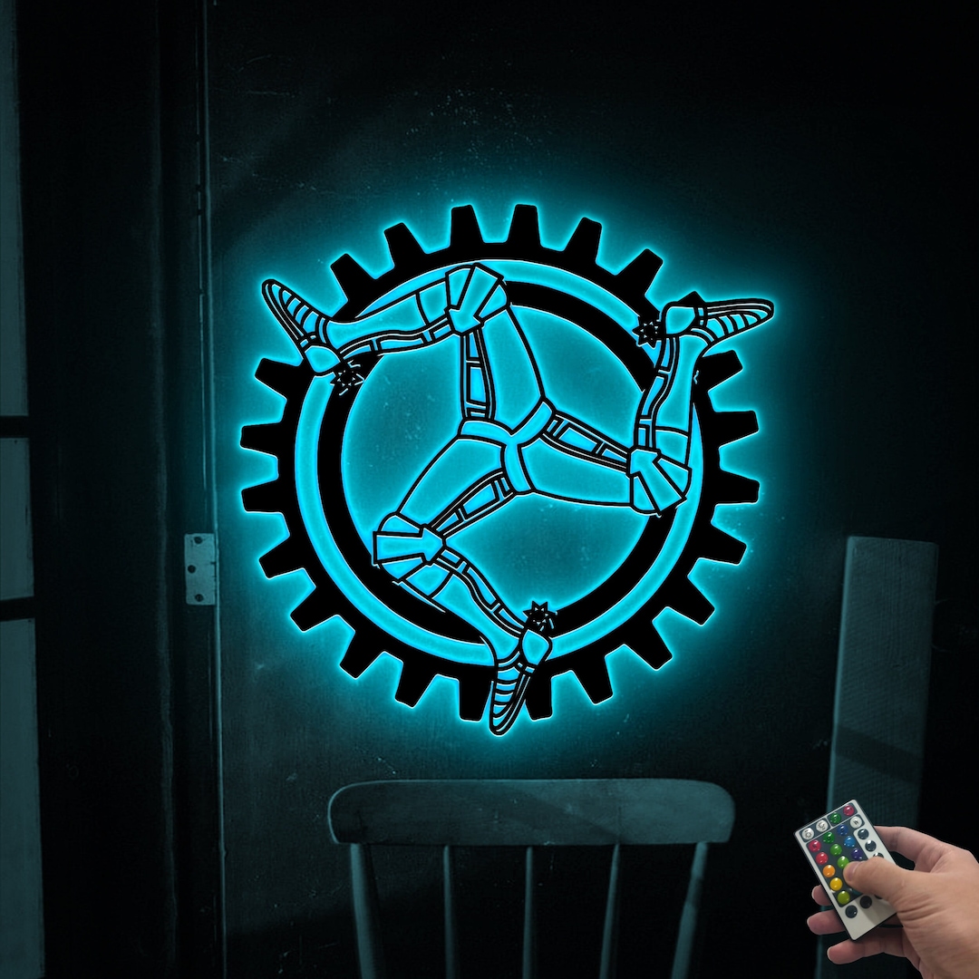 Three Legs of Man Metal Sign With Led Lights, Isle of Man Wall Decor ...