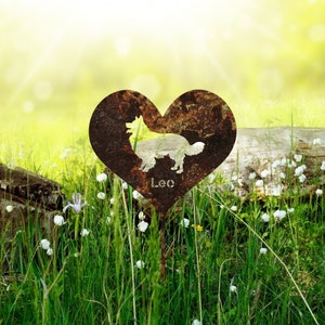 Border Collie Garden Sign Rusty, Border Collie Garden Stake, Rusted ...
