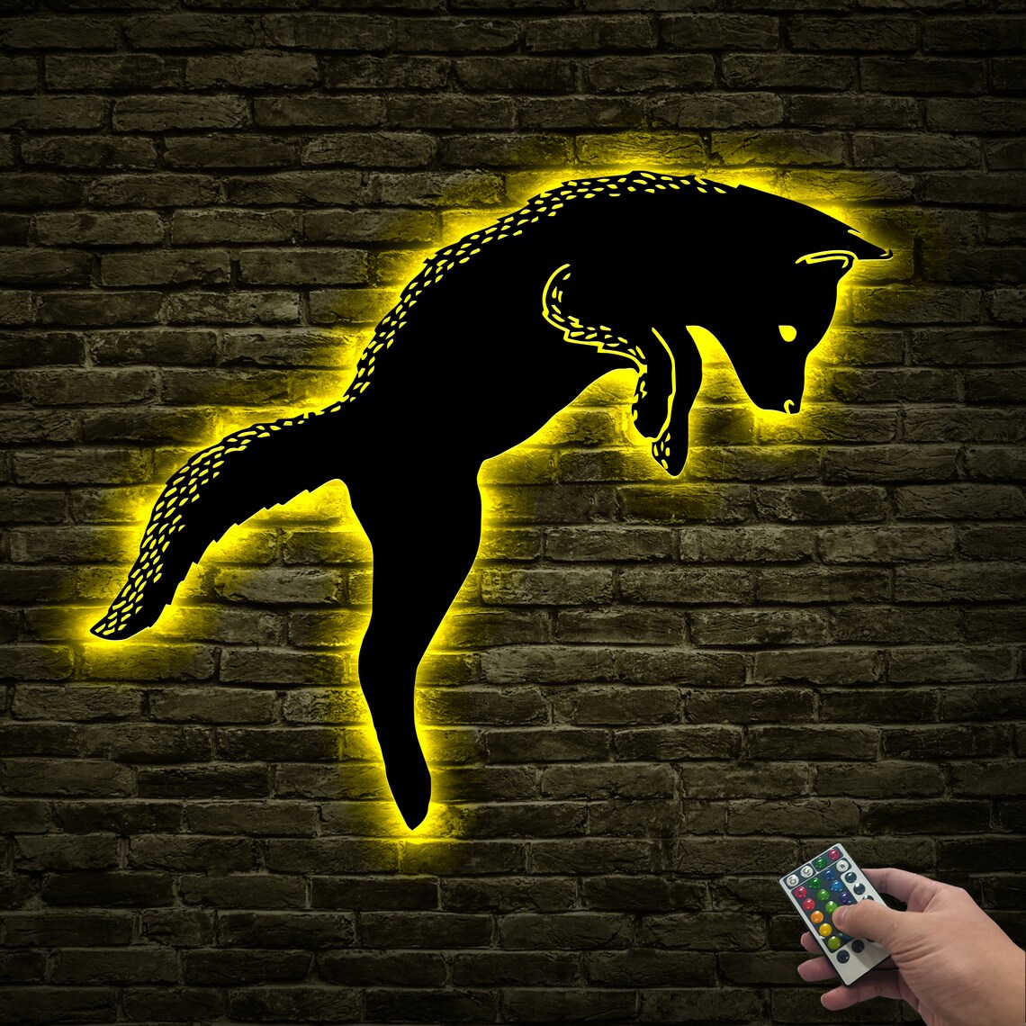 Fox Metal Wall Art With Led Lights Fox Collector Gift Fox - Etsy