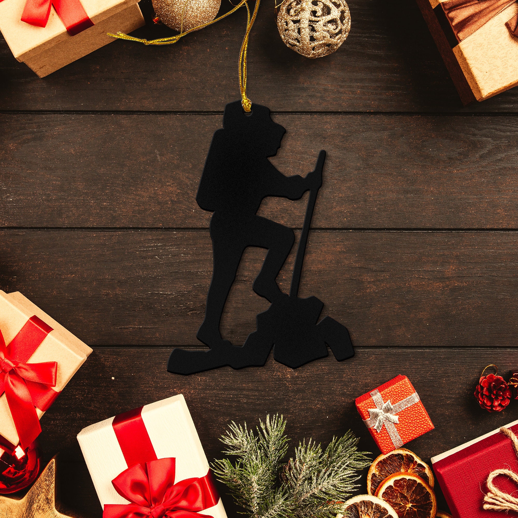 Man Trekking Hiking Ornament Man Walking Ornaments Hobby - Etsy