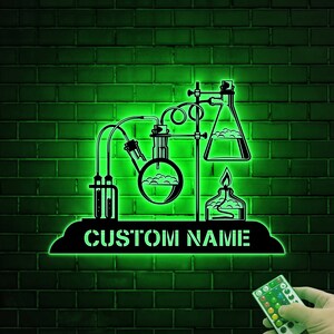 Custom Chemistry Teacher Metal Sign With Led Light, Science Teacher ...