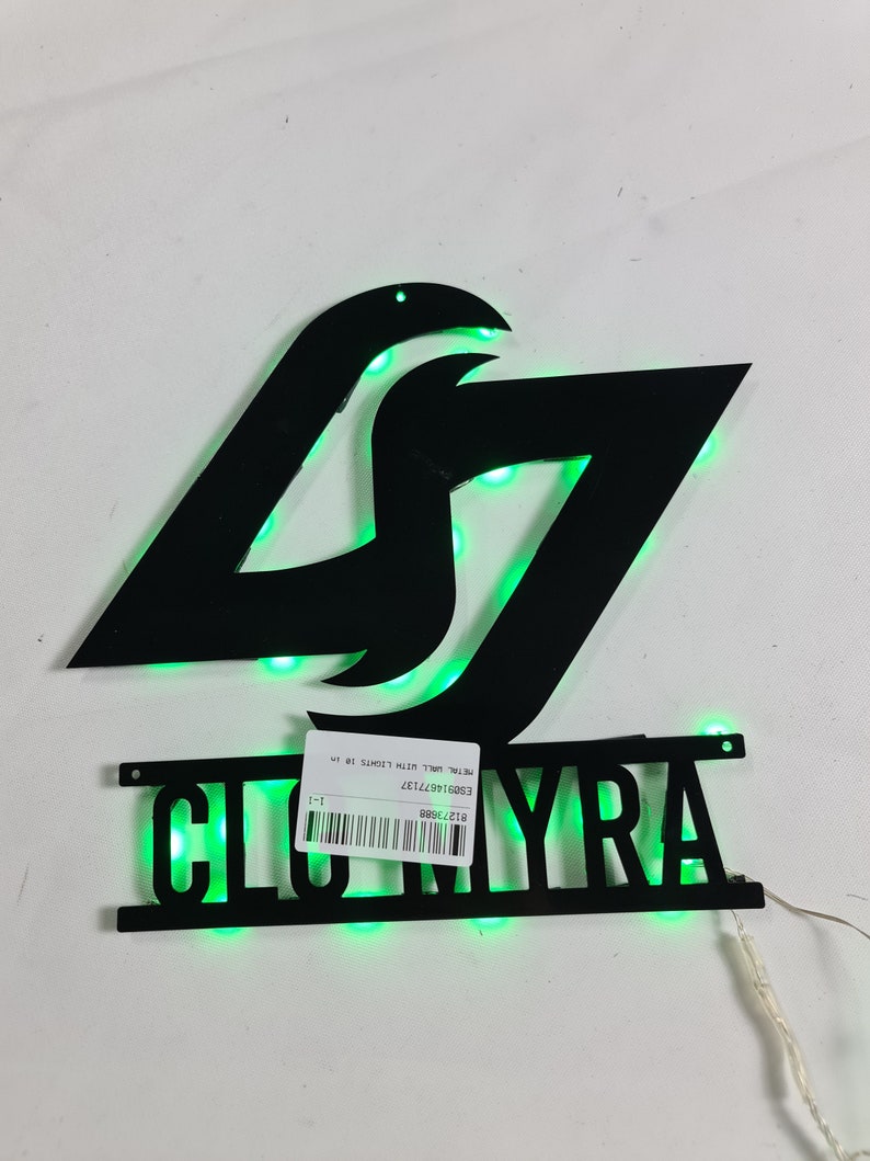 Custom Logo Metal Wall Art With Led Lights Personalized Logo - Etsy