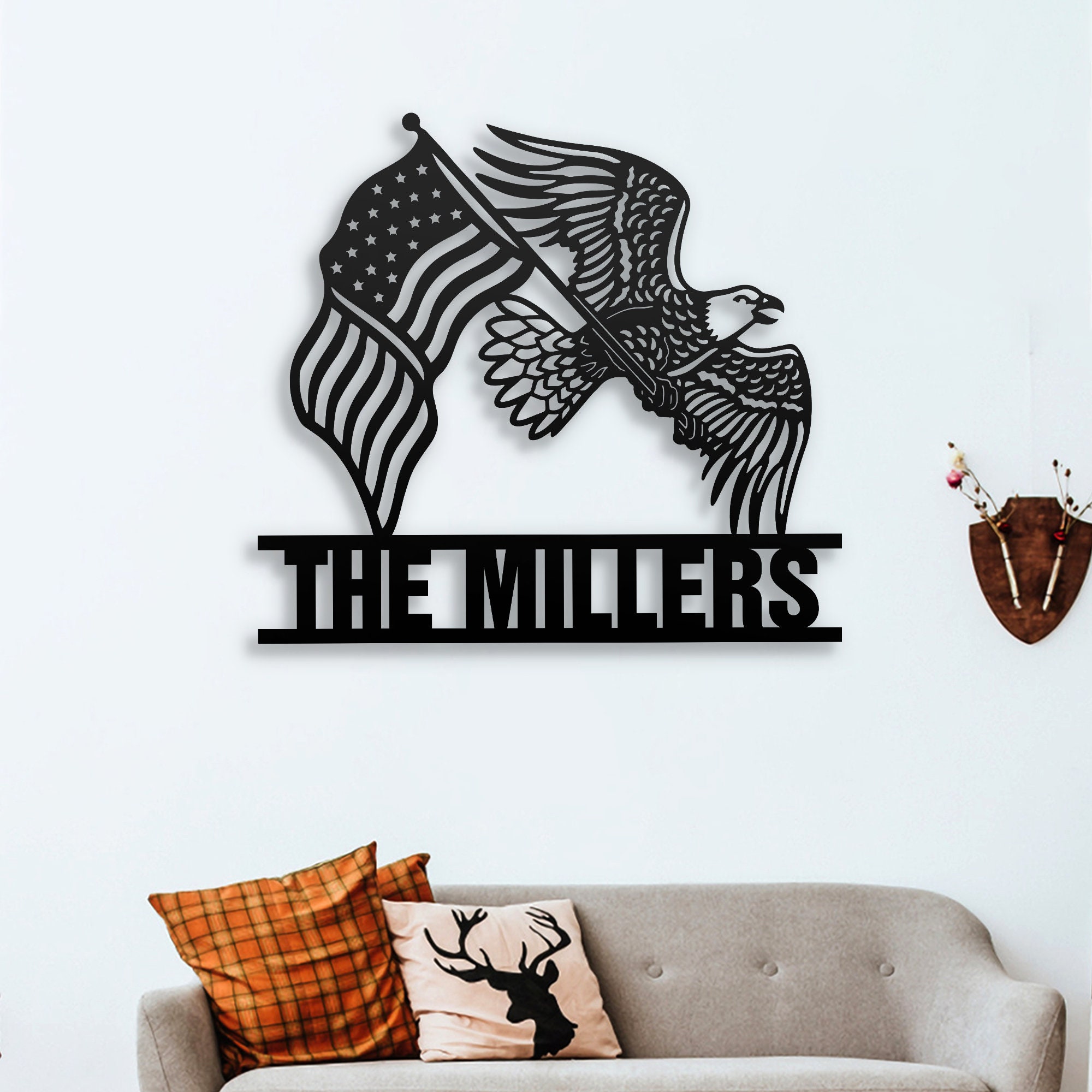 Eagle American Flag Metal Sign Eagle Sign American Flag - Etsy