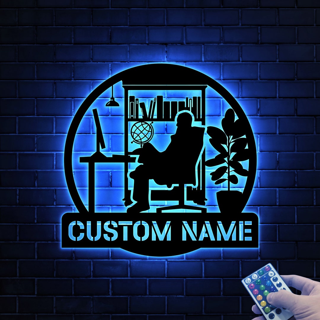 Custom IT Manager Metal Sign With Led Light, Office Manager ...