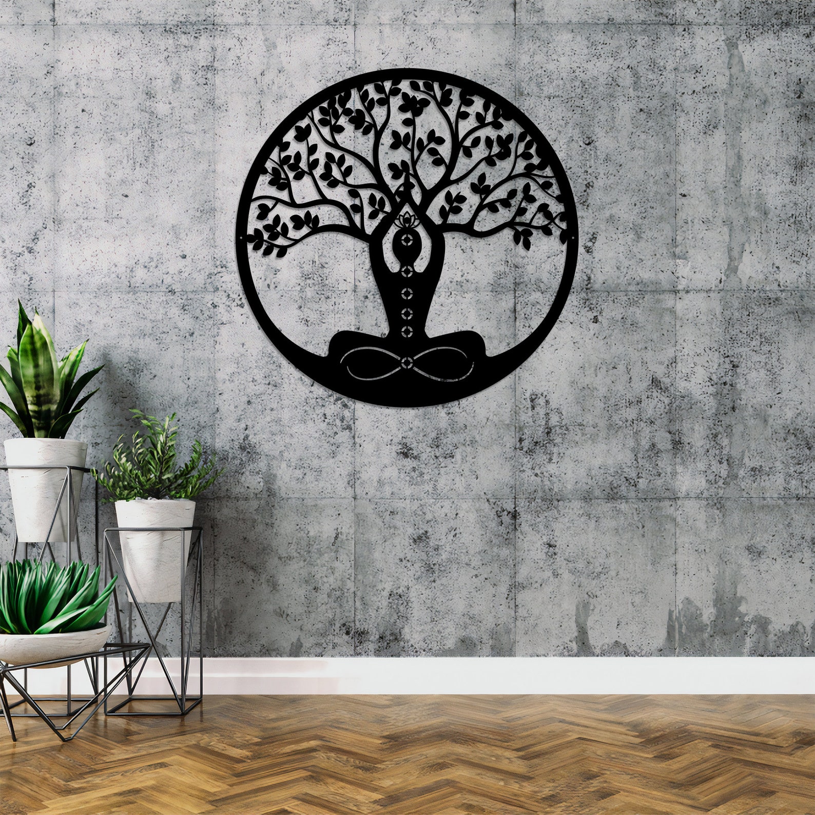 Personalized Meditation Tree of Life Metal Wall Art With Led - Etsy