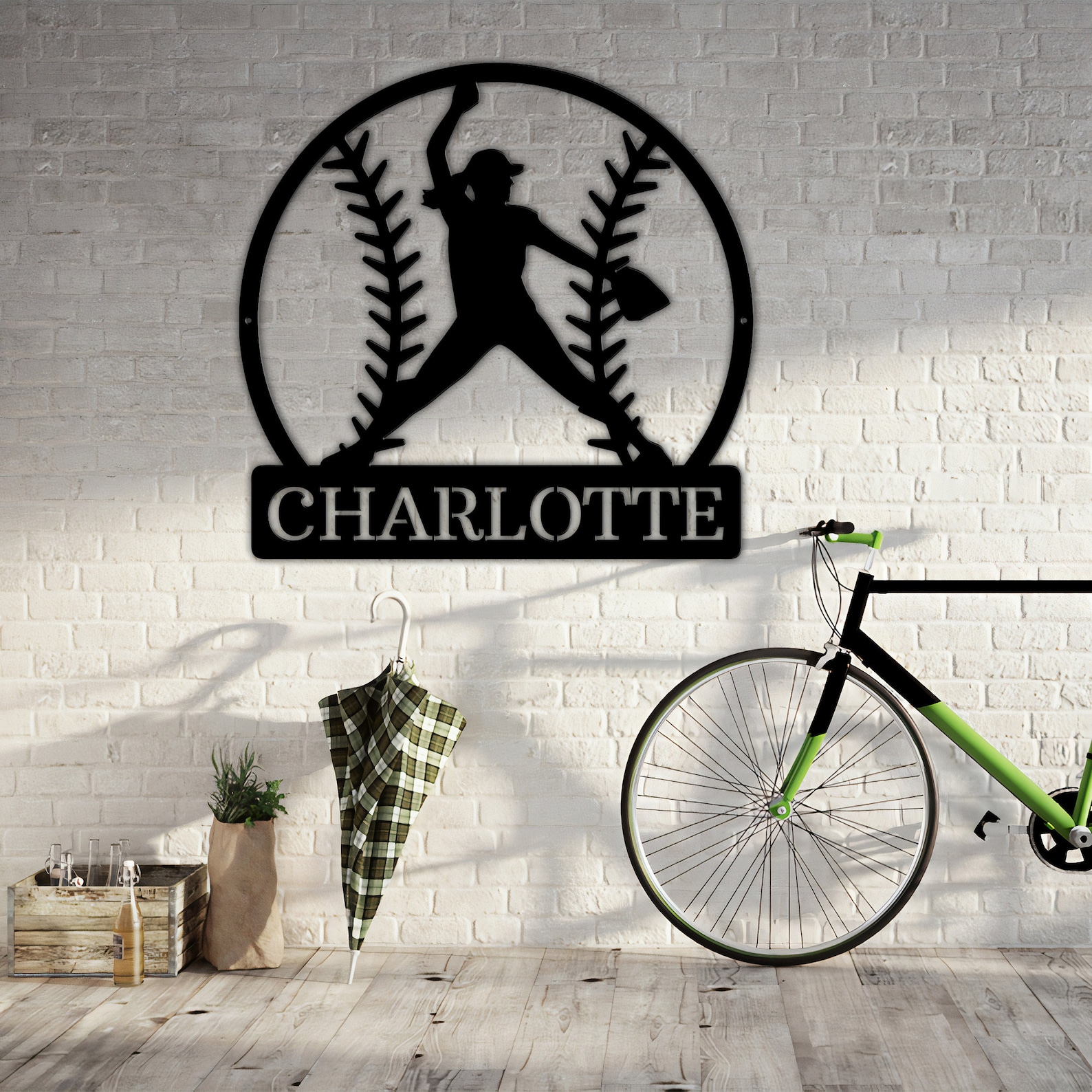 Personalized Softball Pitcher Metal Wall Art With Led Lights - Etsy