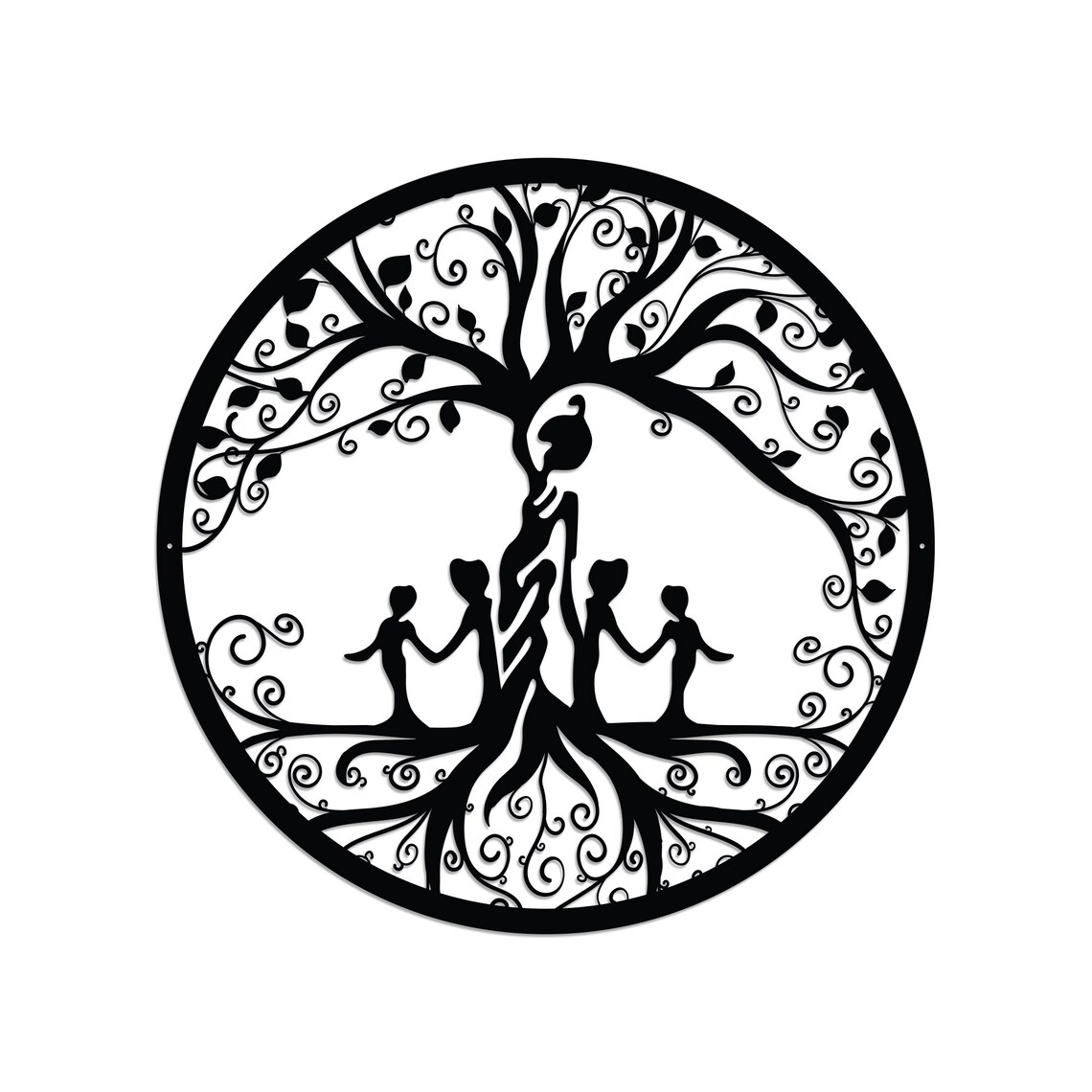 Mother With Children Wall Decor Metal Tree of Life Tree of - Etsy