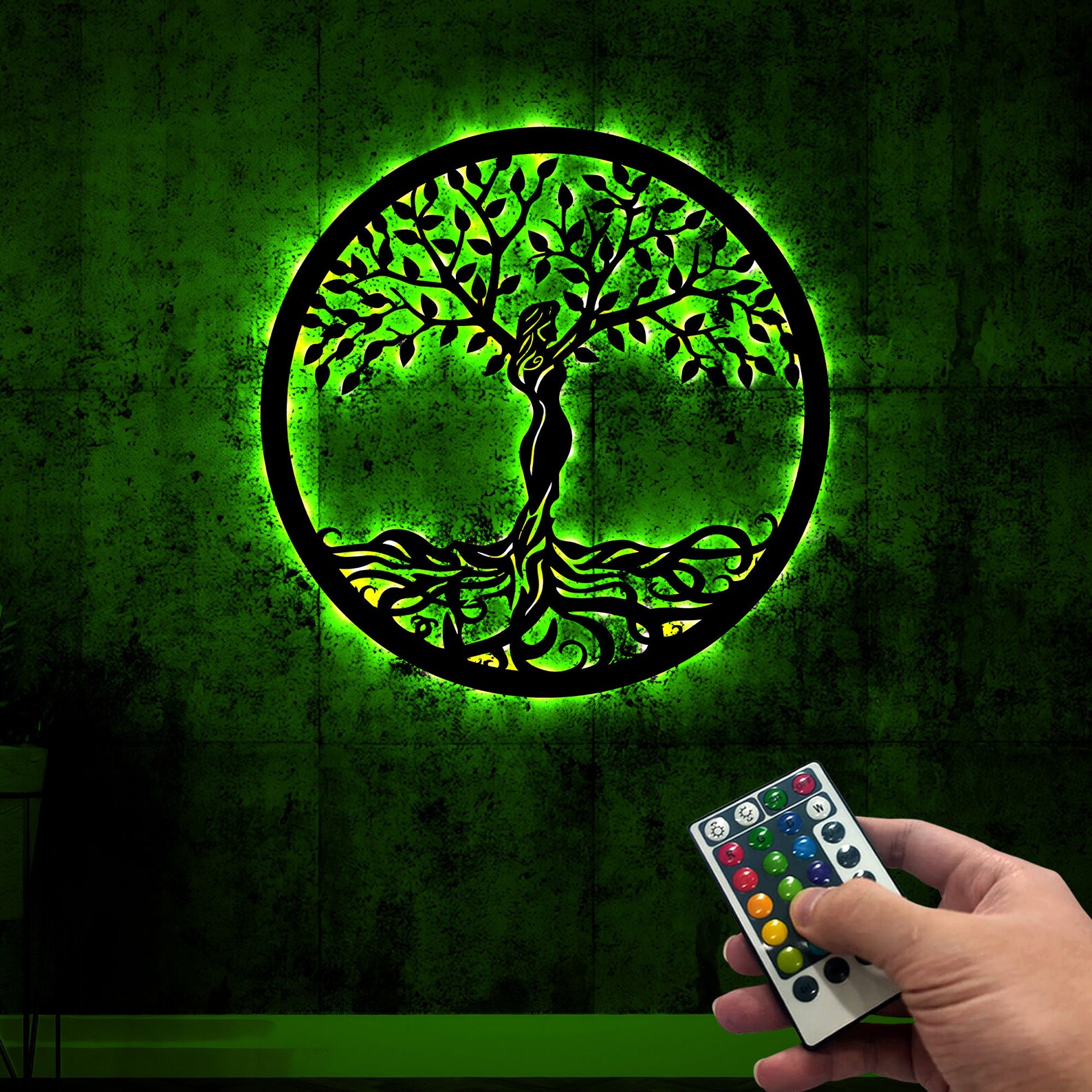 Tree of Life Metal Wall Art With Led Lights Tree of Life - Etsy