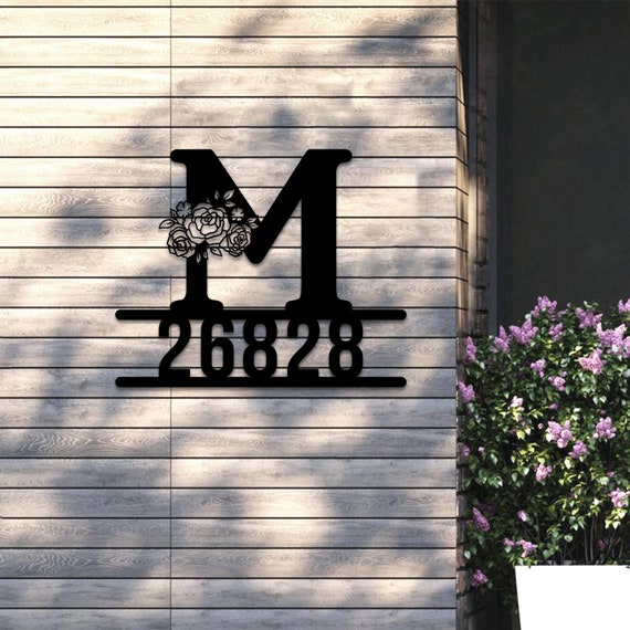 Personalized Monogram Address Sign Metal Sign Housewarming - Etsy