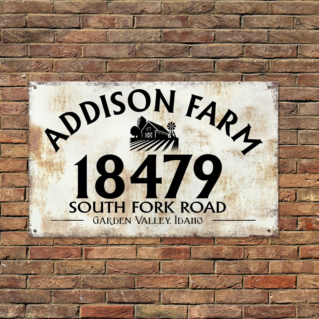Address Sign, Established Sign Rustic, Address Plaque for House ...